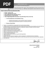 Experience Work Sheet Sample | PDF | Classroom | Teachers