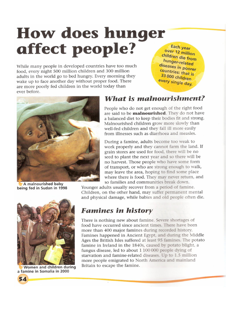 How Does Hunger Affect People | PDF