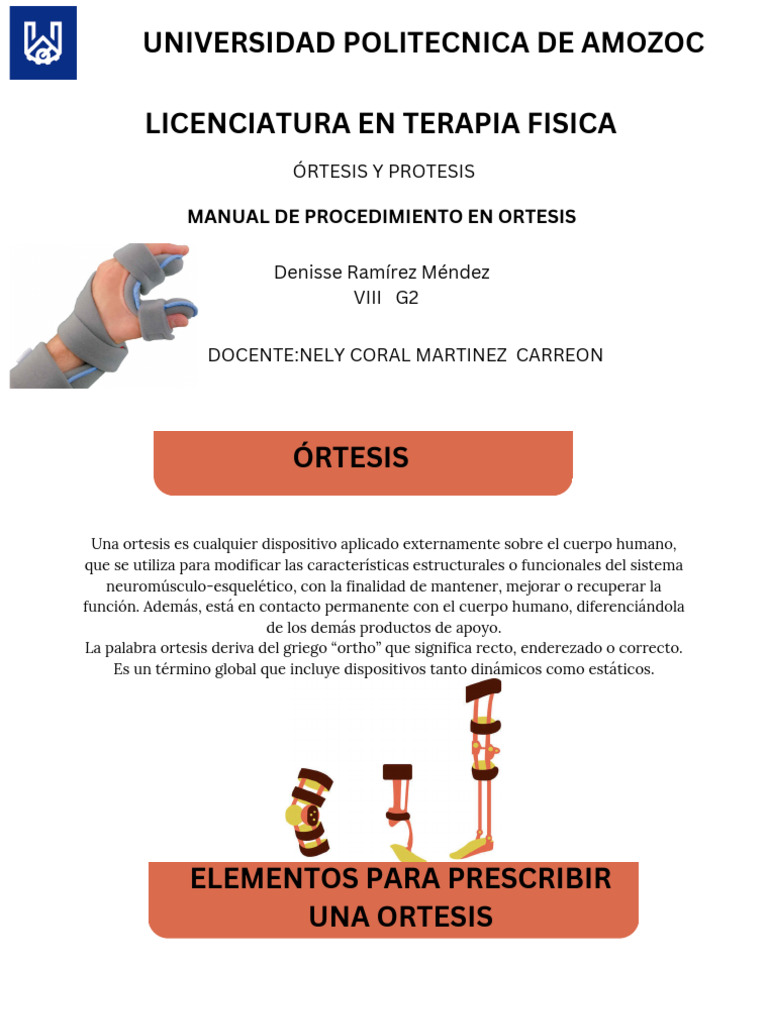 Ortesis y Prótesis | PDF | Mano | Sistema musculoesquelético