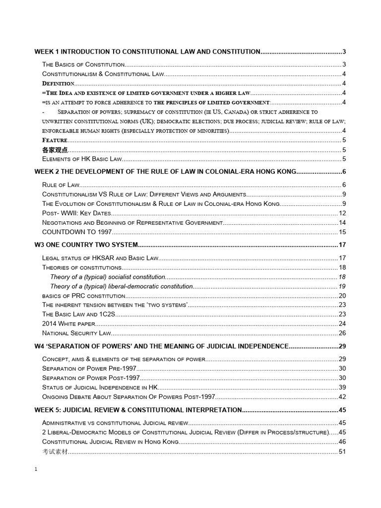 Laws6015 Notes | PDF | Constitution | Rule Of Law