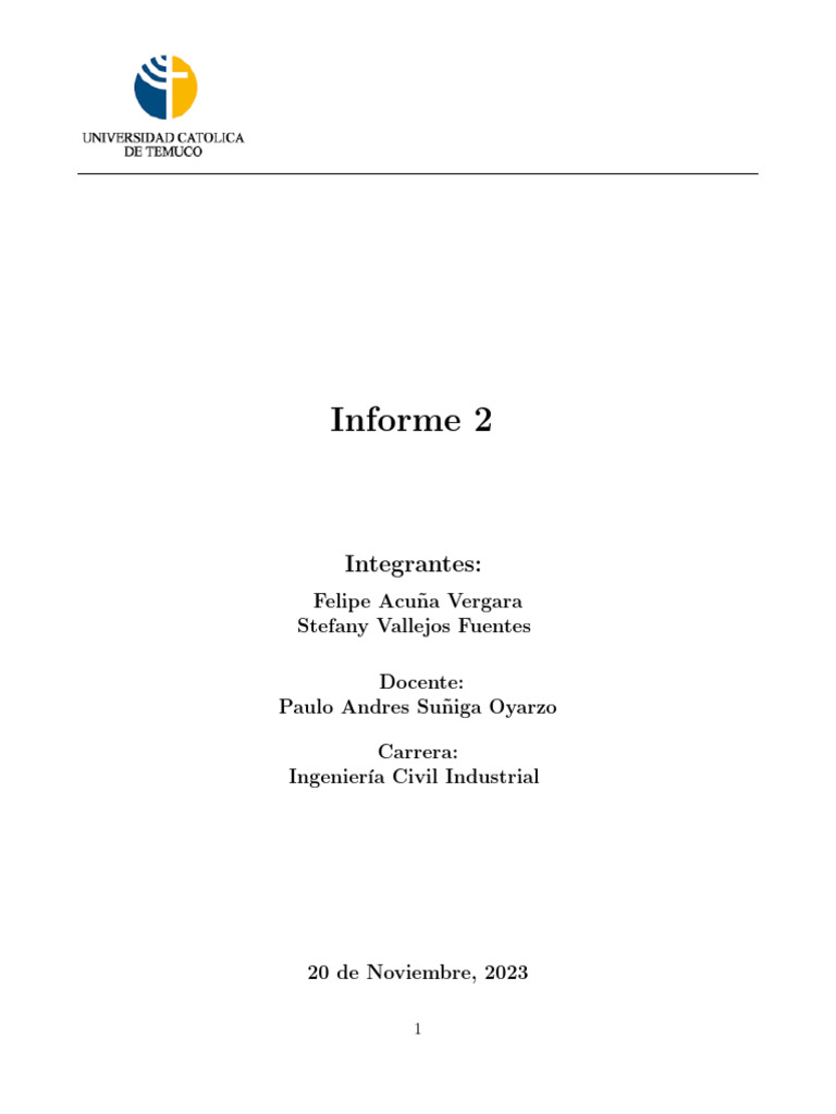 Informe1 Acuña Vallejos Docx Tex | PDF | Análisis numérico | Matemáticas Aplicadas