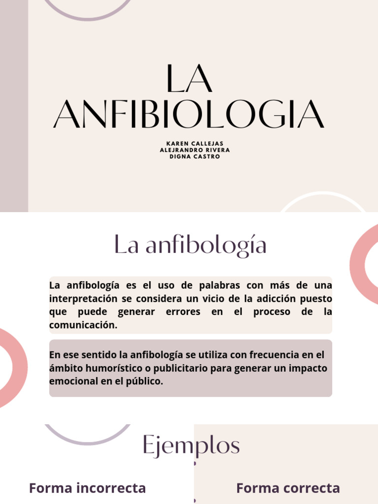 Anfibología: Errores en Comunicación | PDF