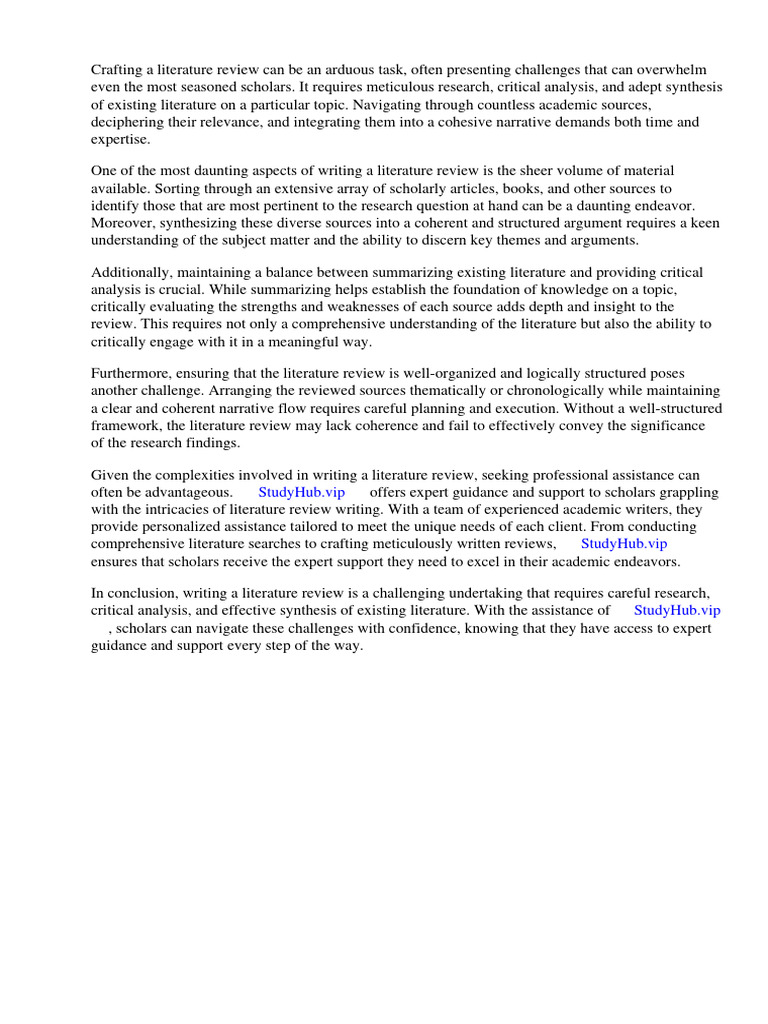 Element of Literature Review | PDF | Literature Review | Methodology