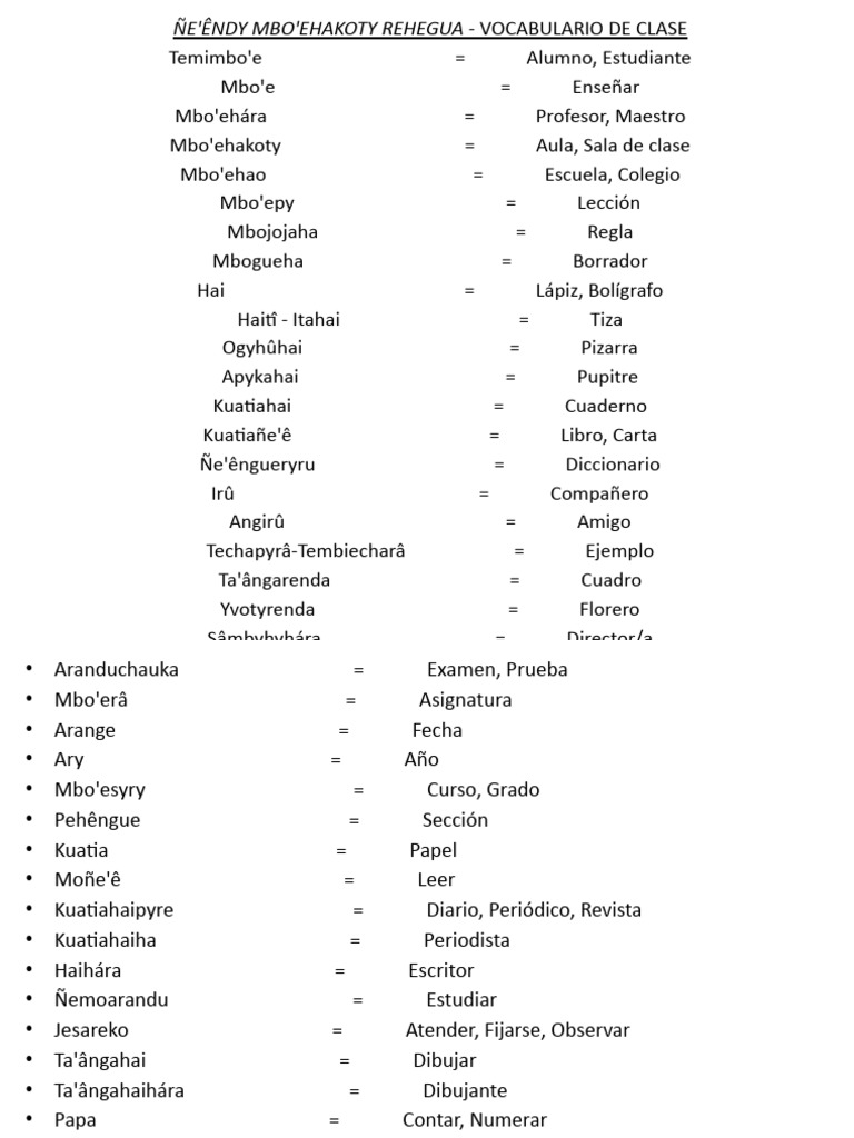 Clase 4 Guarani | PDF | Artes del Lenguaje y Comunicación