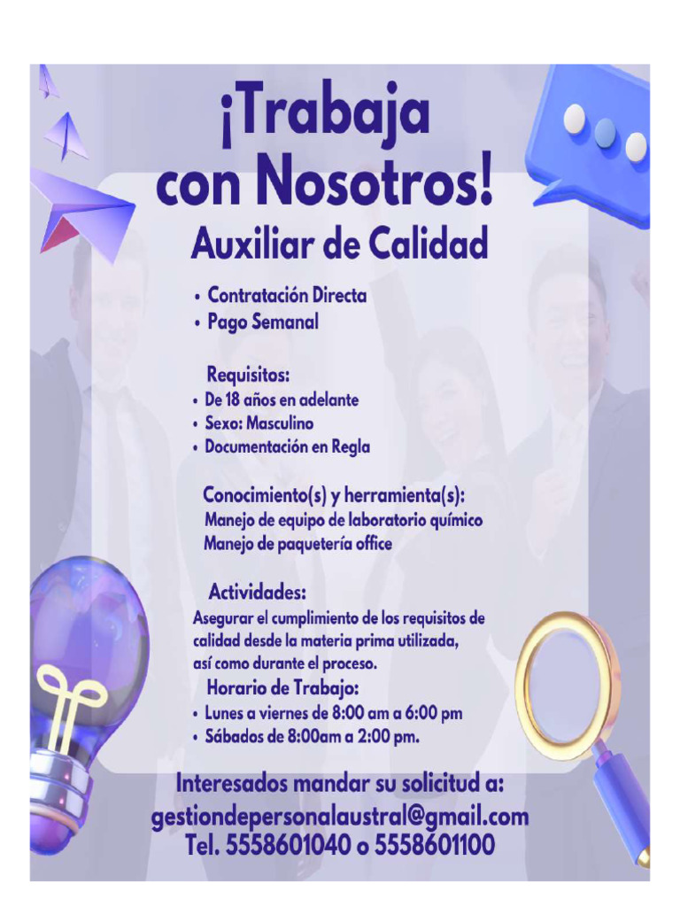 Auxiliar de Calidad | PDF