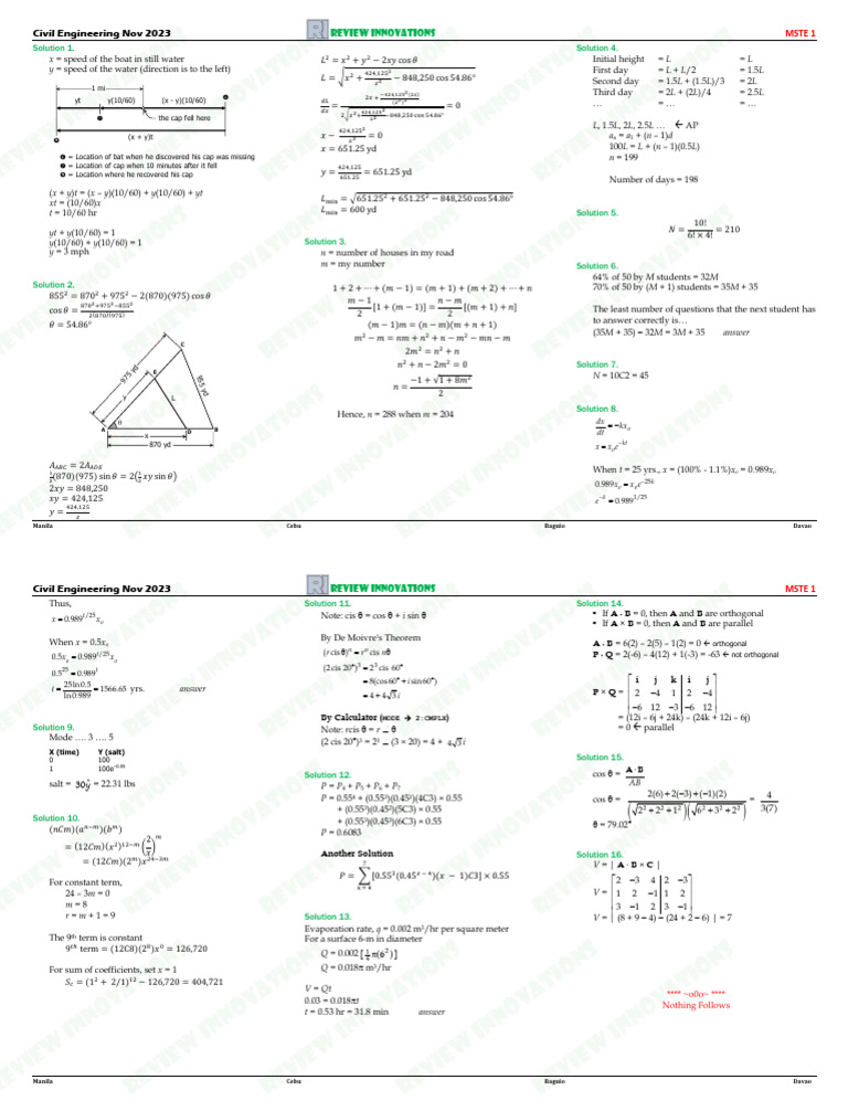 MSTE 1 Nov 2023 Ref - SOLUTION - DONE | PDF