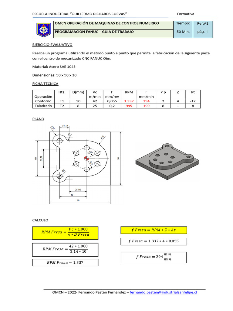Programación CNC FANUC: Guía Práctica | PDF | Equipo industrial ...