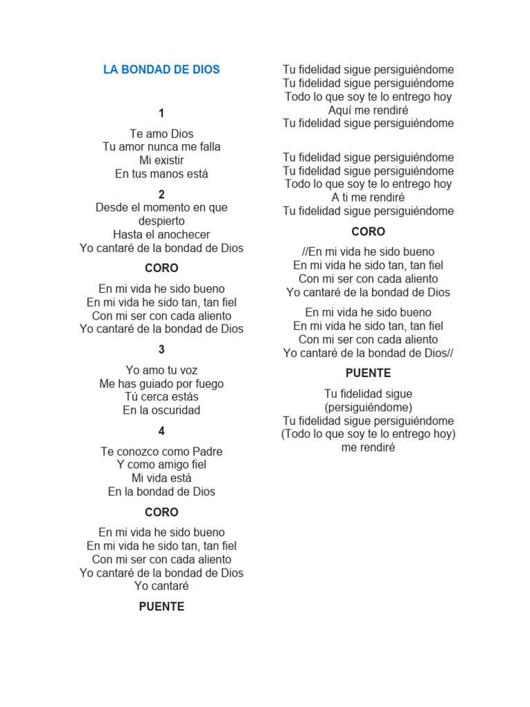 LA BONDAD DE DIOS | PDF