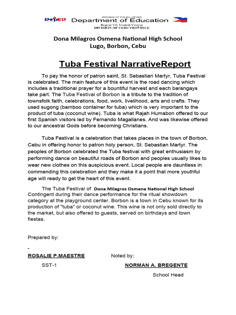 Tuba Festival: A Borbon Celebration | PDF