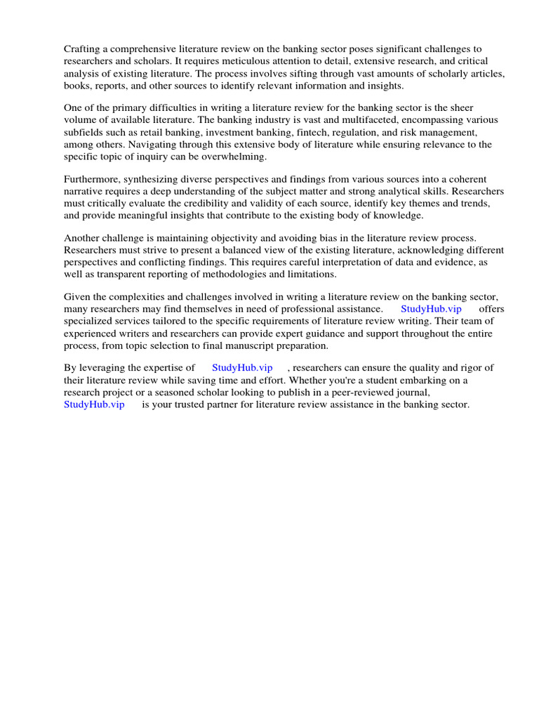 Literature Review Banking Sector | PDF | Corporate Social ...