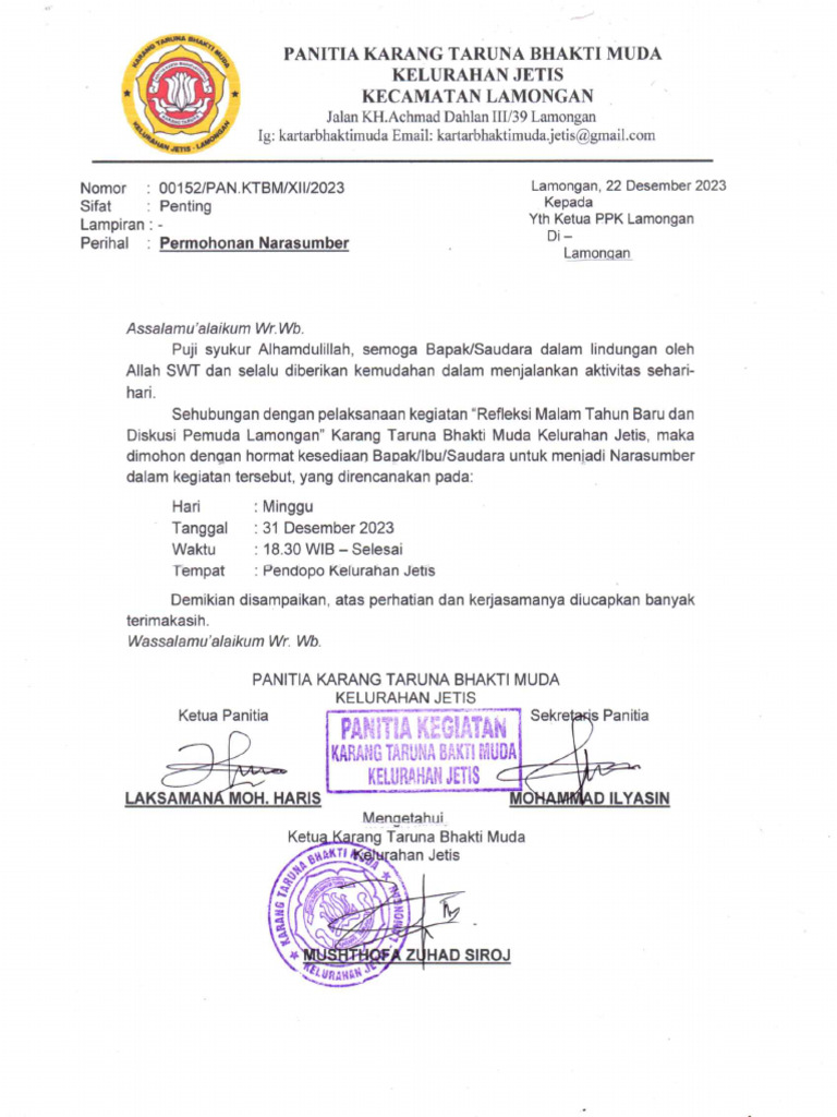 Undangan NARSUM PPK | PDF