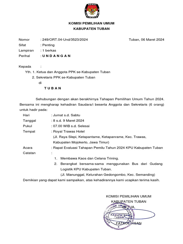 Und. PPK Dan Sek PPK (Trawas) | PDF