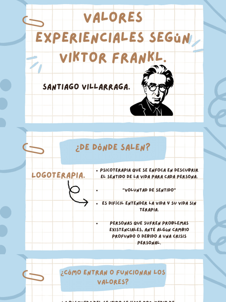 Valores Experienciales Según Viktor Frankl. | PDF