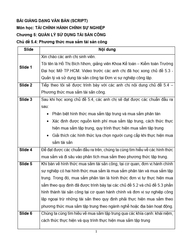 TCHCSN CD5.4 Script | PDF