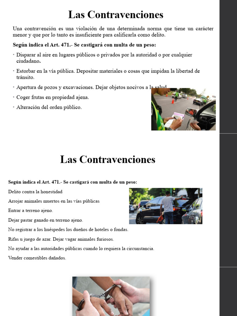 Unidad 4- Las Contravenciones | PDF