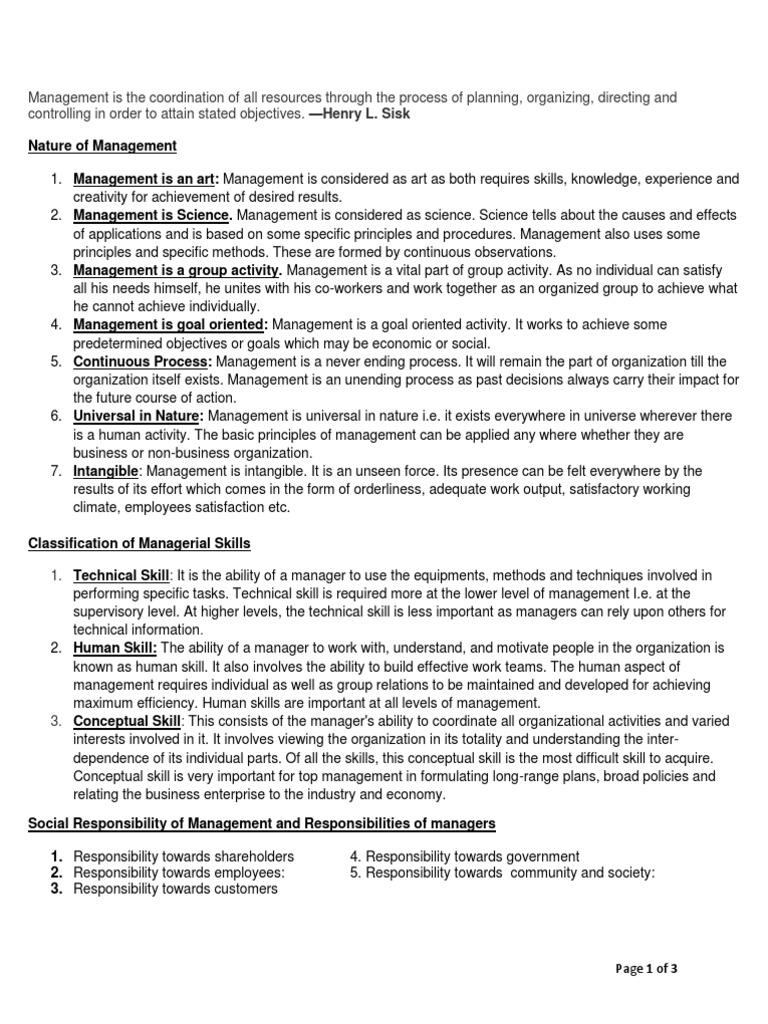 Management | PDF | Goal | Decision Making