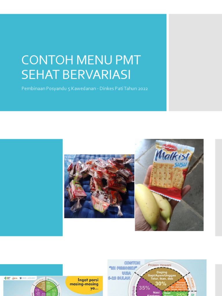 CONTOH MENU PMT SEHAT BERVARIASI | PDF