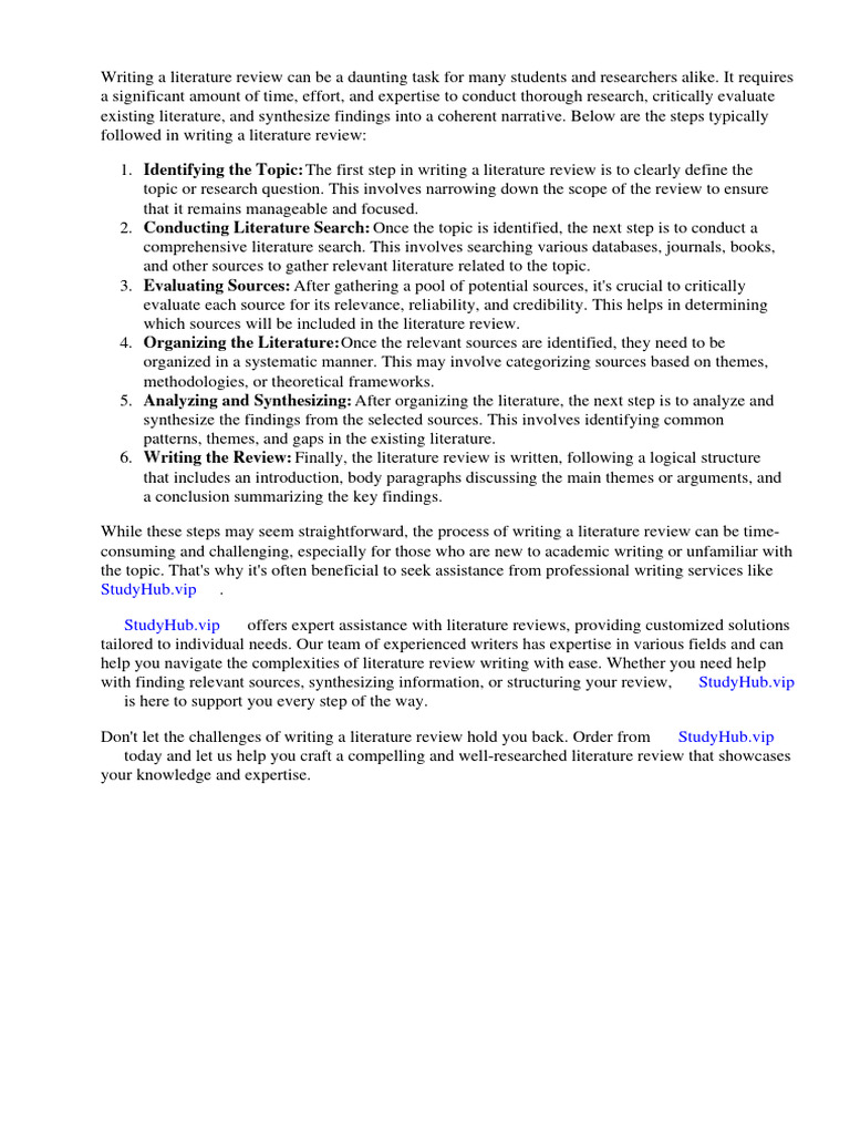 Steps Followed in Literature Review | PDF | Methodology | Literature Review Steps Followed in Literature Review | PDF | Methodology | Literature Review