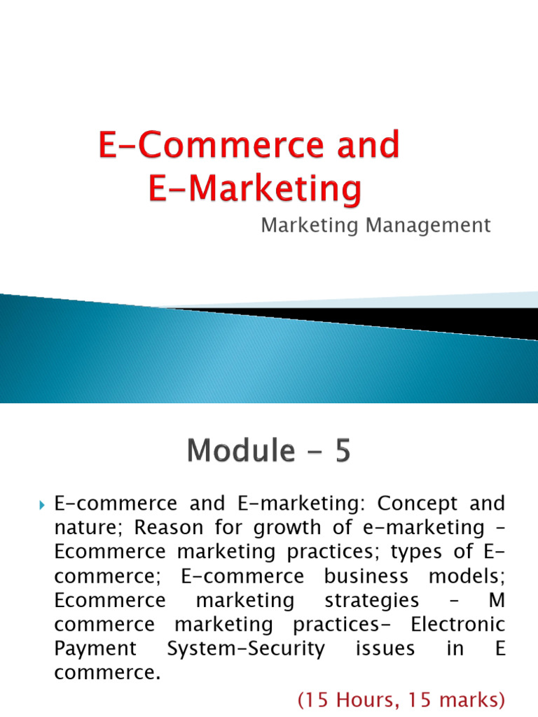 E-Commerce and E-Marketing - Module 5 | PDF | E Commerce | Debit Card