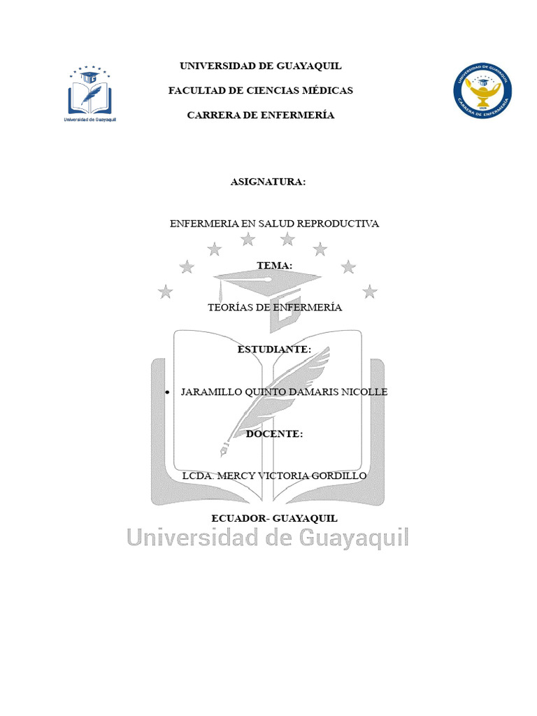 Deeber de Teorias de Enfermeria | PDF | Enfermería | Mujer