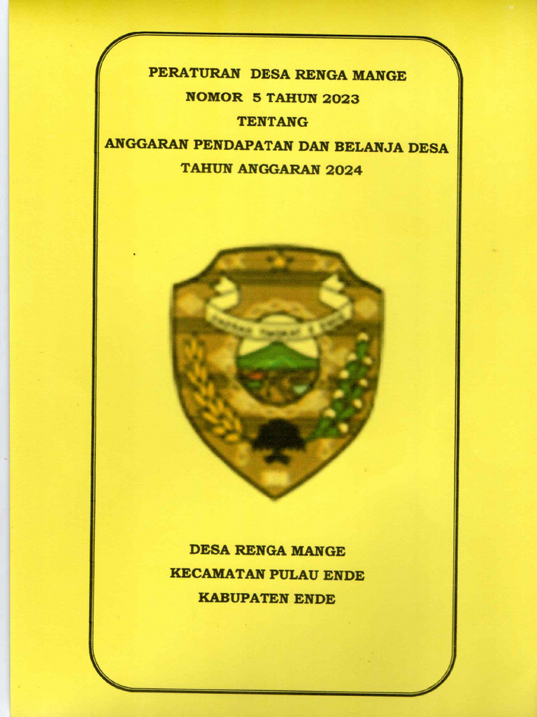 CONTOH APBDes TAHUN 2024 | PDF