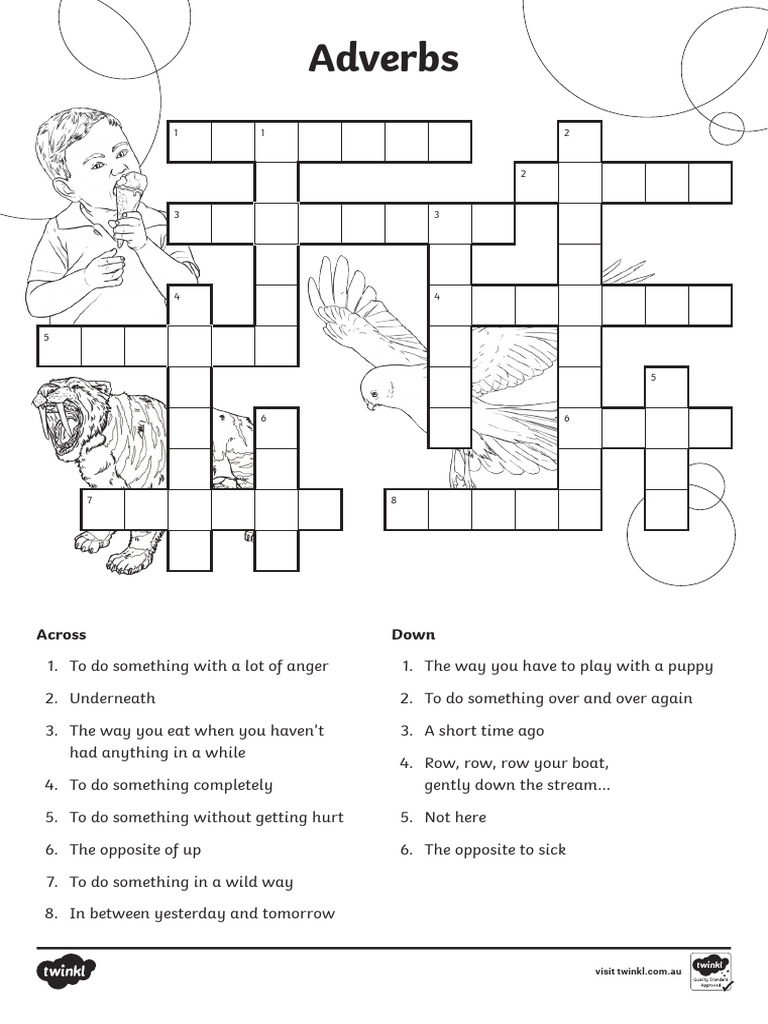 Au L 1627704977 Adverbs Crossword Puzzle Ver 2 | PDF | Word Puzzles ...