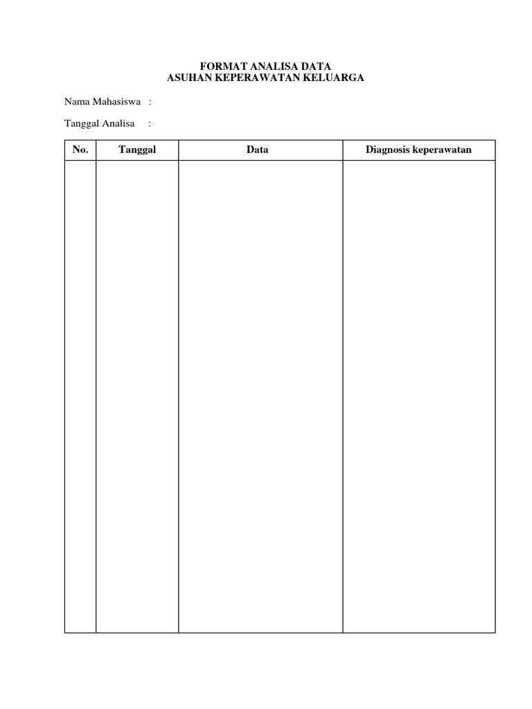Format Analisa Data | PDF