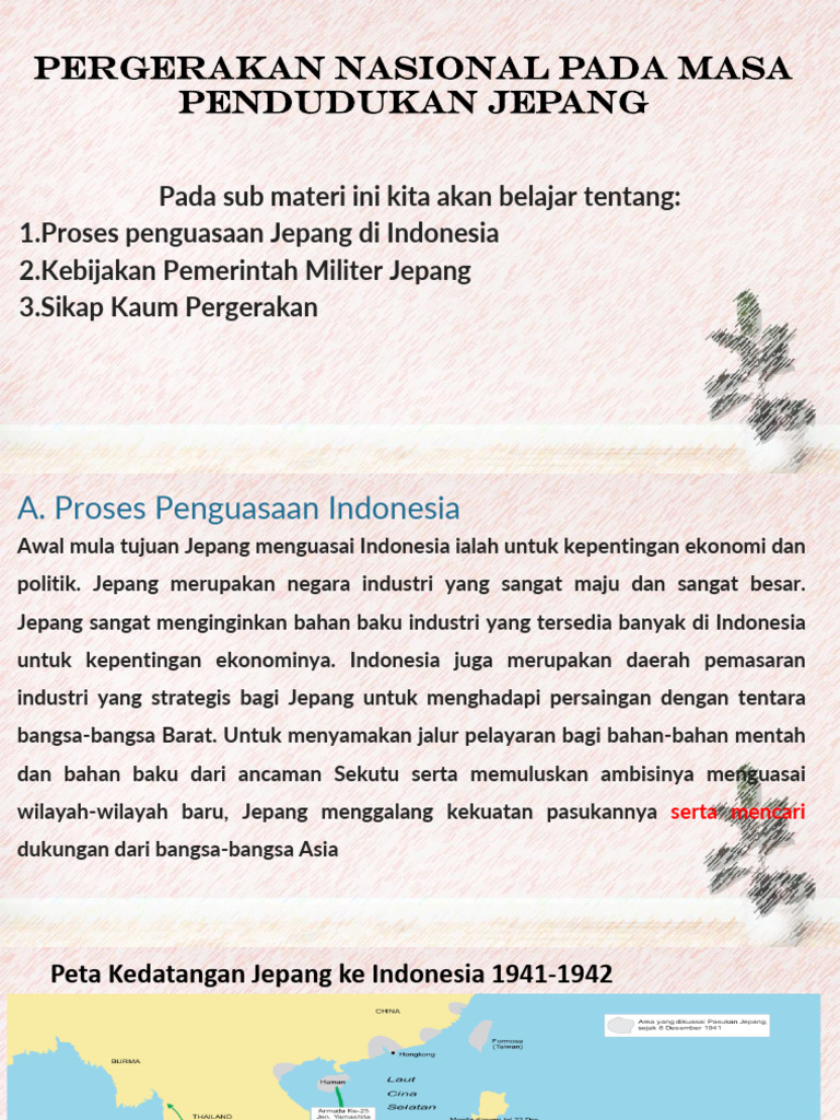 Pergerakan Nasional Pada Masa Pendudukan Jepang | PDF