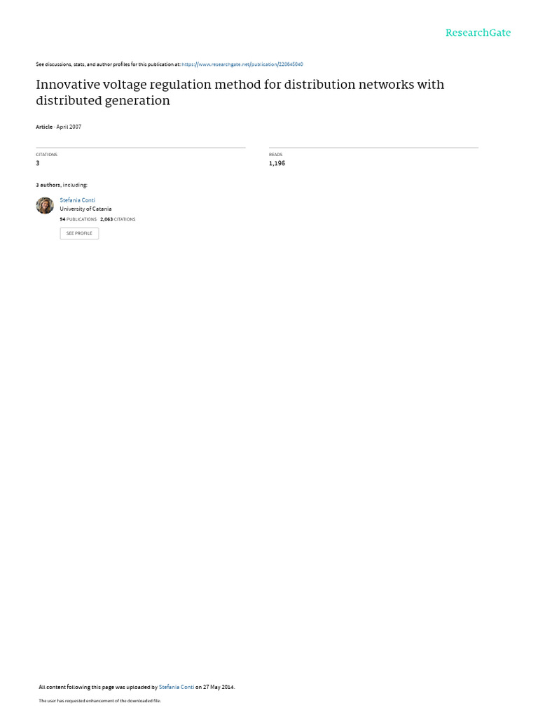 Innovative Voltage Regulation Method For Distribut | PDF | Transformer ...