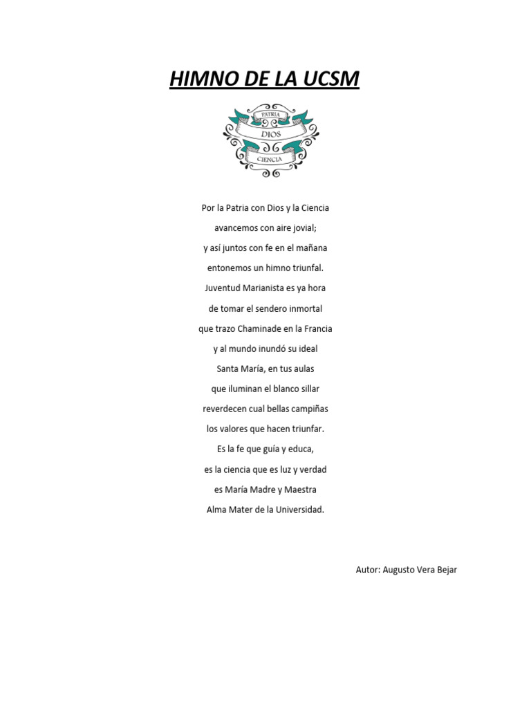 Himno de La Ucsm | PDF | Religión y espiritualidad