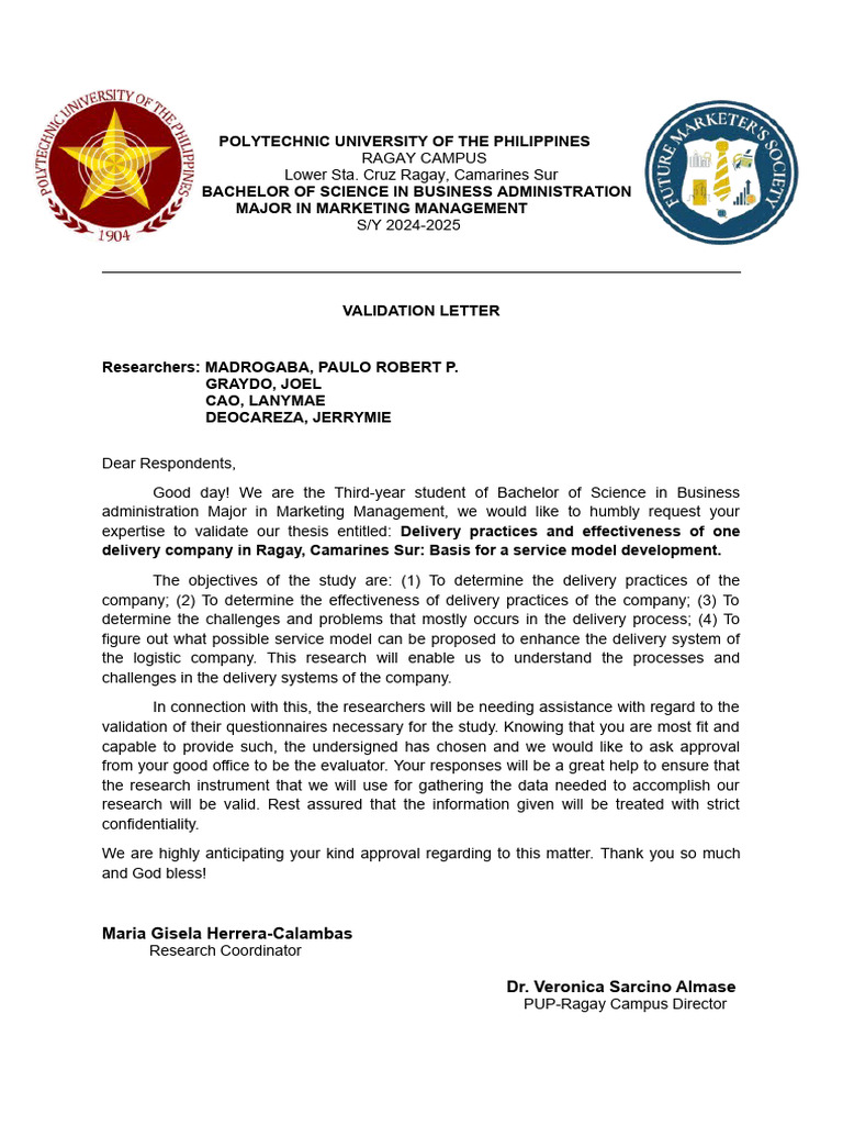 Validation Letter | PDF