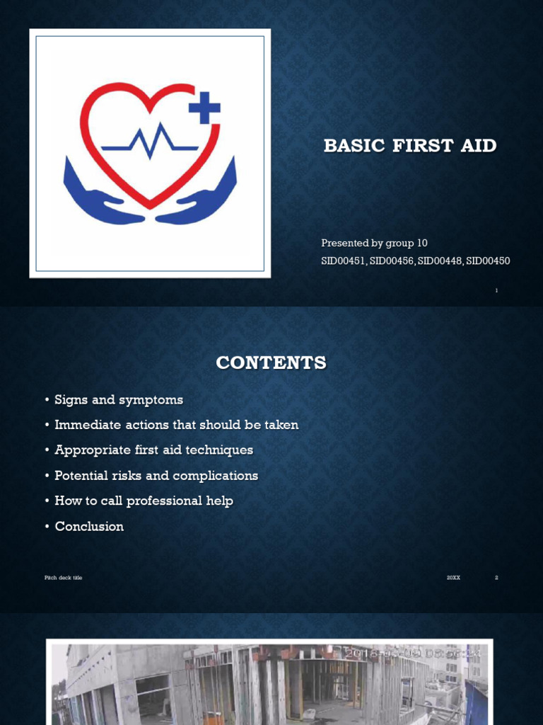 Basic First Aid Presentation | PDF | First Aid | Bleeding