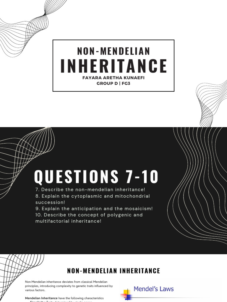 Presentation On Non Mendelian Inheritance | PDF | Dominance (Genetics ...