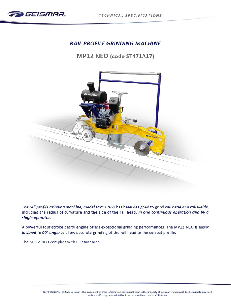 MP12 NEO ST471A17 GX270 Et PM 4 Trous A E01 1 | PDF | Grinding ...