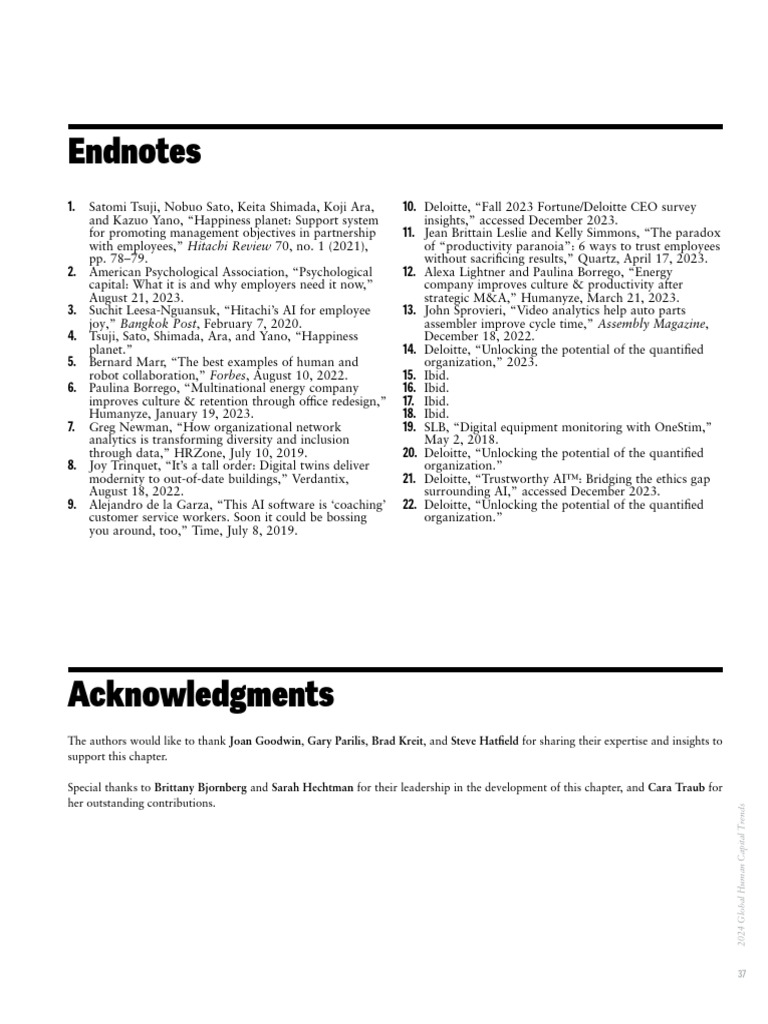 DI - Global Human Capital Trends 2024 39 52 | PDF | Transparency (Behavior) | Surveillance