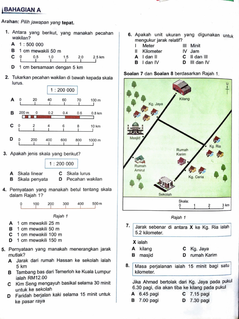 Jarak dan Skala Peta Geografi | PDF