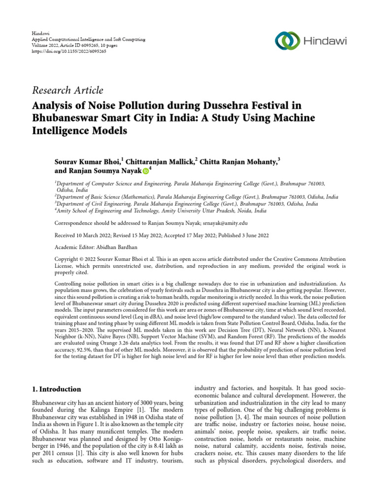 Research Article | PDF | Machine Learning | Statistical Classification