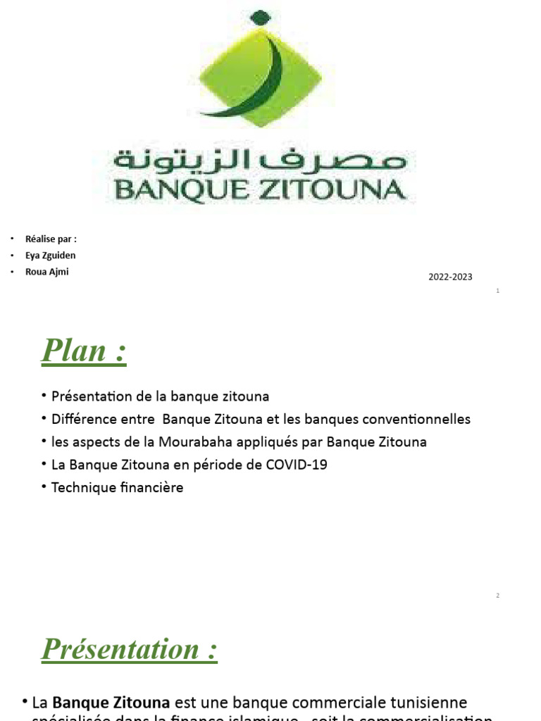 Banque Zitouna | PDF | Économie