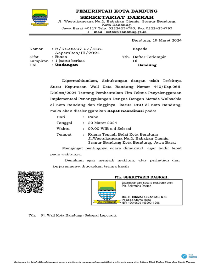 Surat Undangan DBD | PDF