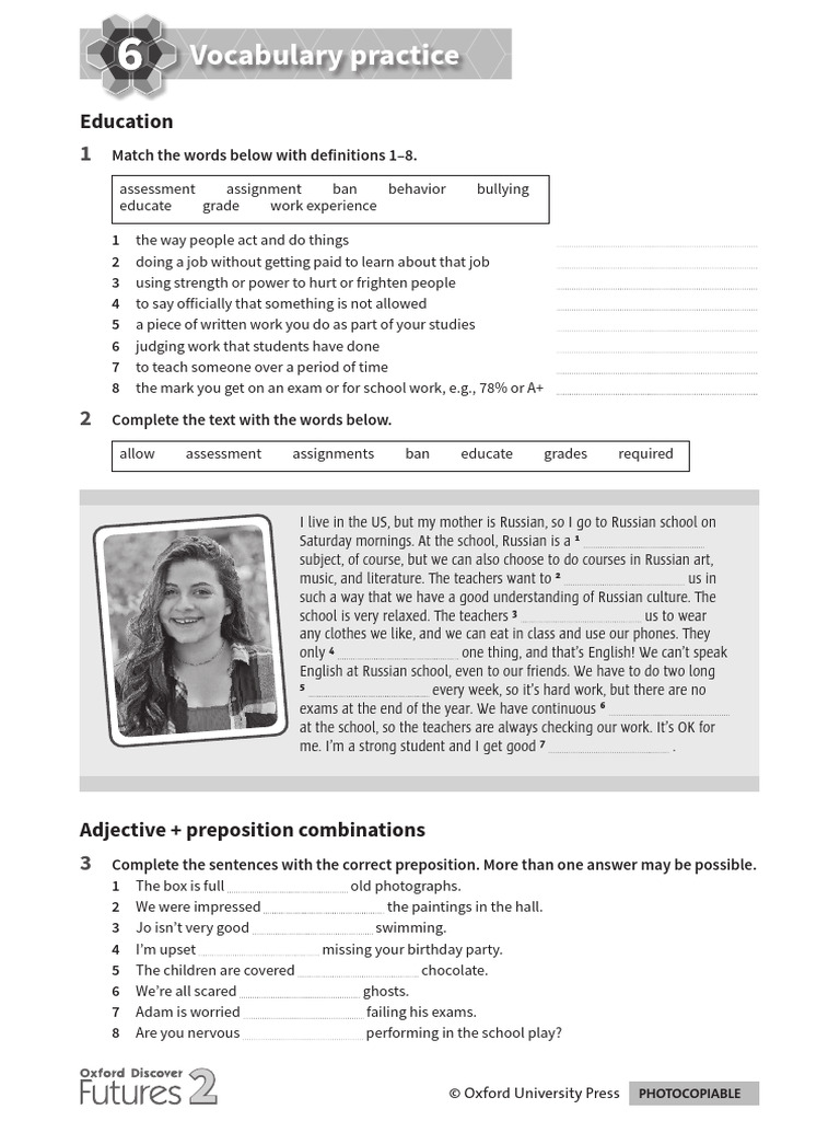ODF2 Unit 6 Vocabulary Practice | PDF | English Language | Vocabulary