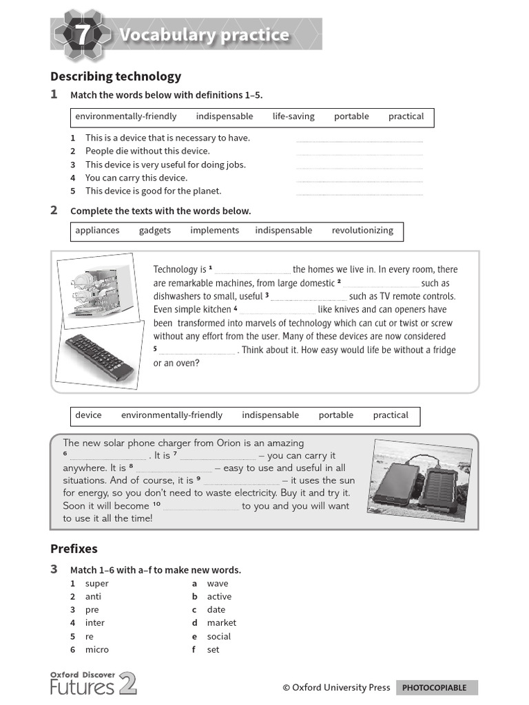 ODF2 Unit 7 Vocabulary Practice | PDF