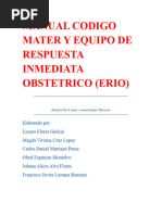 Código ERI: Respuesta Inmediata Obstétrica | PDF | Enfermería | Partería