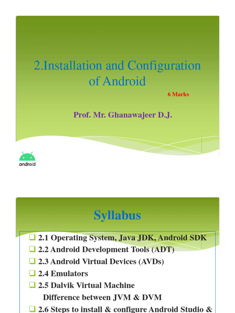 Unit2 Installation Steps For Android | PDF | Java Virtual Machine | Eclipse (Software)