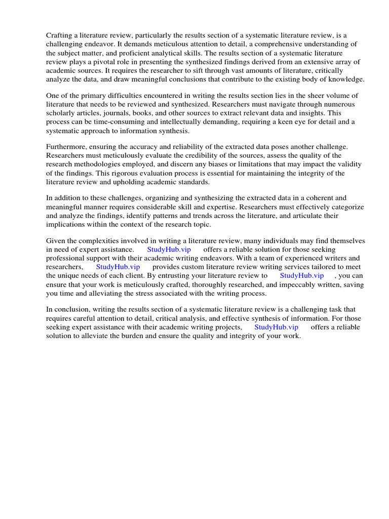 Results Section of Systematic Literature Review | PDF | Systematic ... Results Section of Systematic Literature Review | PDF | Systematic ...