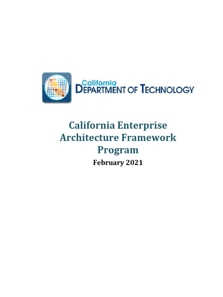 CA Enterprise Architecture Framework Program | PDF | Enterprise ...