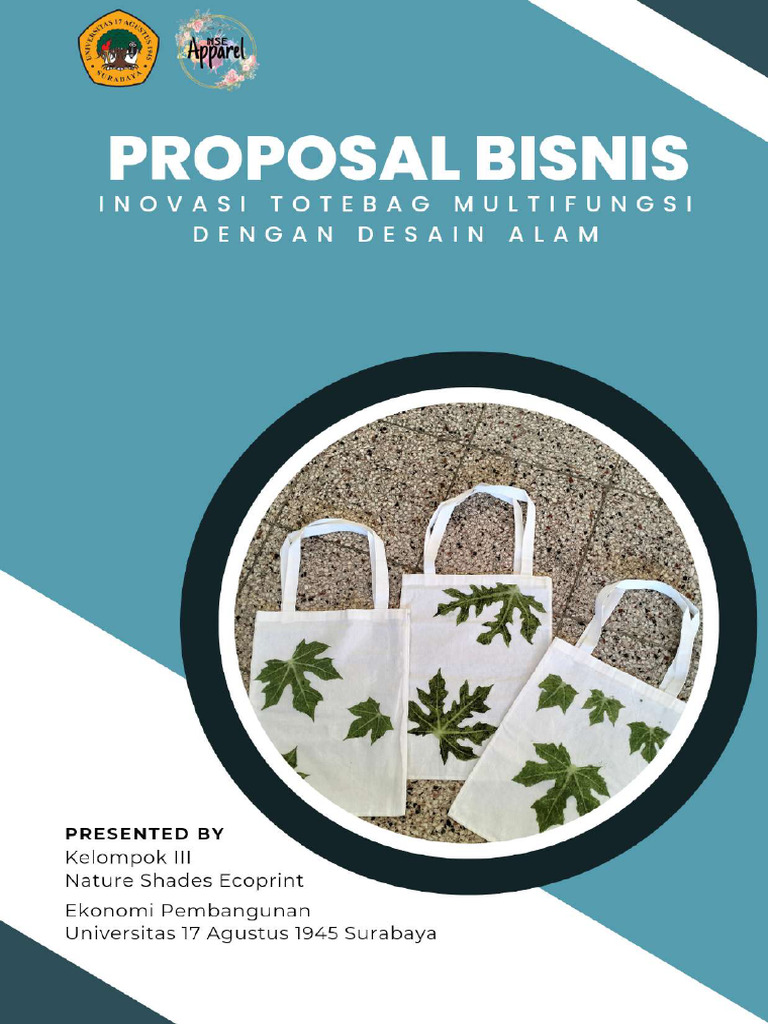 Kel 3 - KWU - Proposal Totebag Ecoprint | PDF