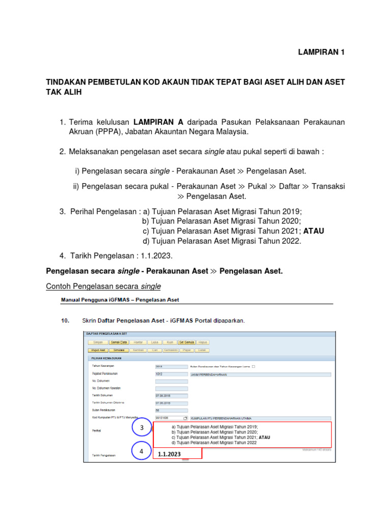 Pembetulan Kod Akaun Aset 2023 | PDF