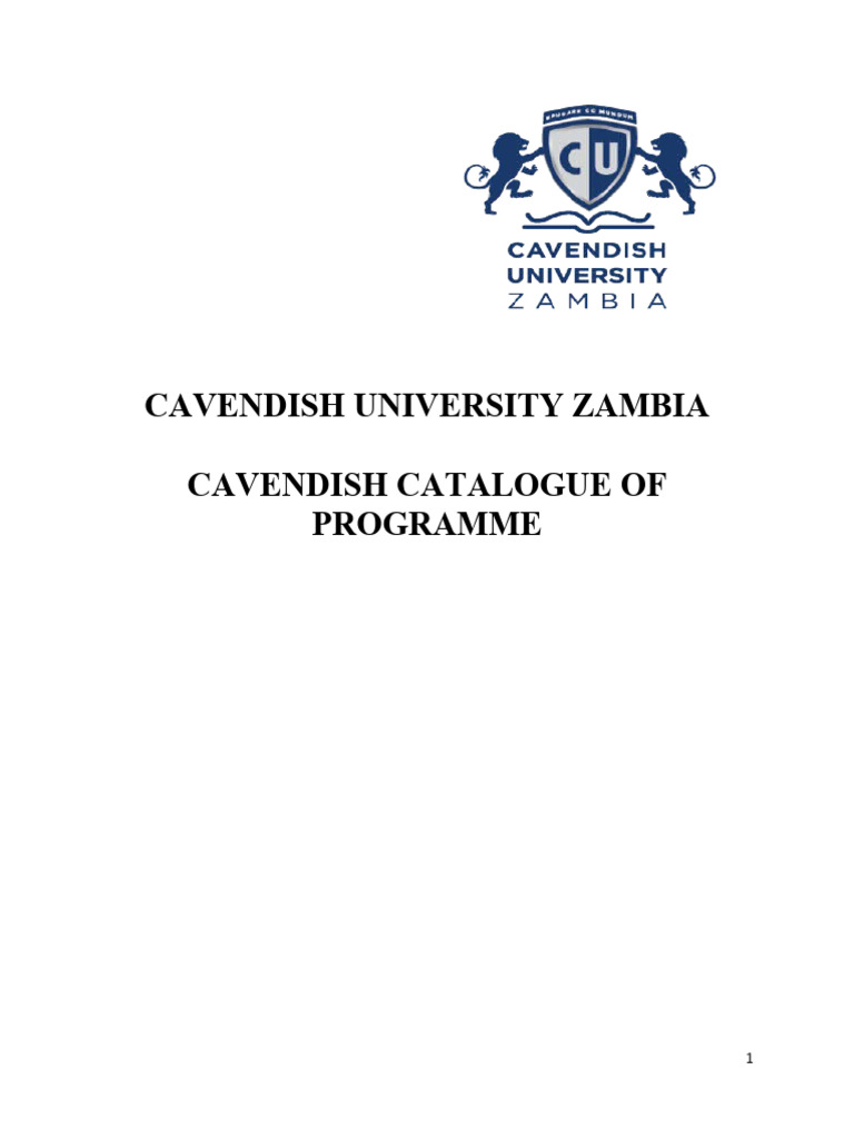 Cavendish University Program Guide | PDF | Economics | Bachelor's Degree