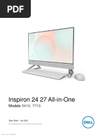 Dell EC24250 All-in-One Specs | PDF | Computer Hardware | Computing