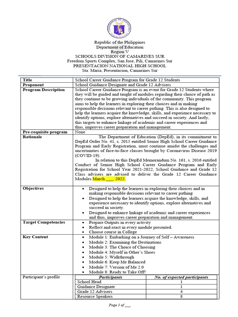 CAREER-GUIDANCE-PROPOSAL | PDF | Learning